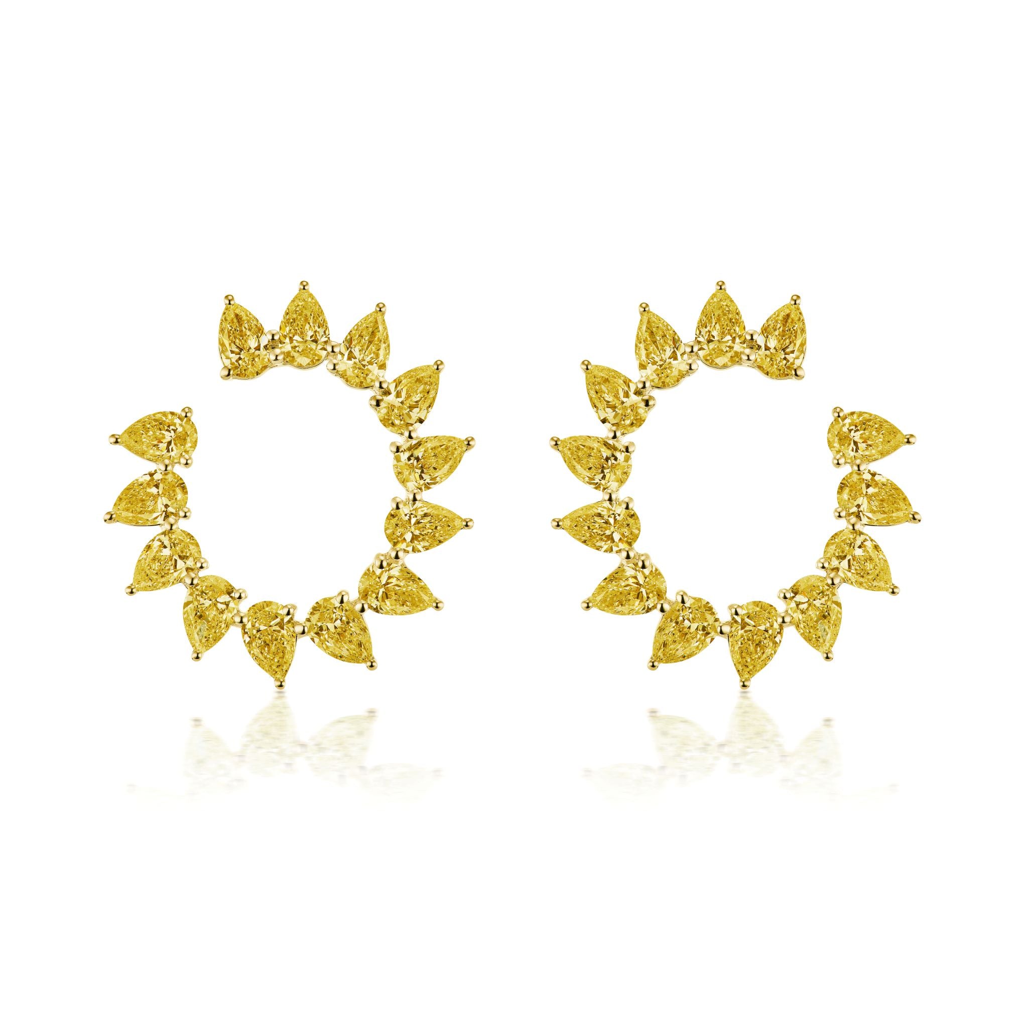 Yellow Diamond Sunshine Front-to-Back Hoops